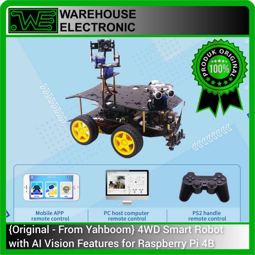 Jual Smart Robot 4WD with AI Vision Features for Raspi 4B with ...