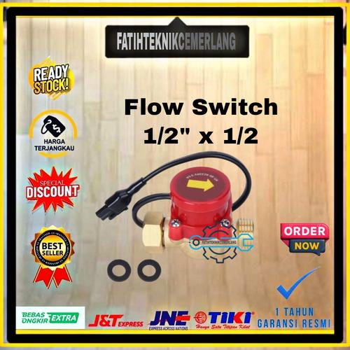 Jual water Flow Switch 1/2" - 1/2" (Saklar Otomatis pompa Air) Brass ...