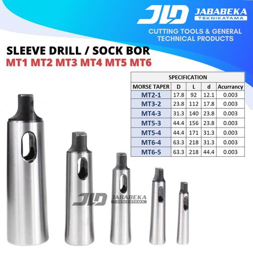 Jual Sleeve Drill MT1 MT2 MT3 MT4 MT5 MT6 Adaptor Drill Sock Bor MT6 ...