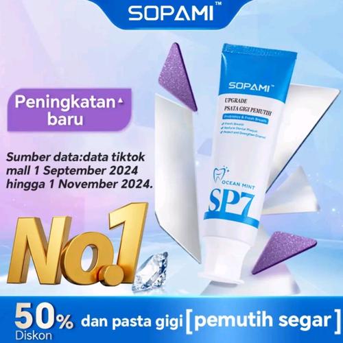 Jual [FREE GIFT] SOPAMI SP7 PASTA GIGI PEMUTIH PROBIOTIK DAN PENGHILANG ...