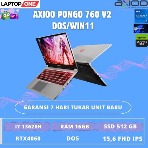 Promo AXIOO PONGO 760 V2 I7 13620H RTX4060 8GB/ 16GB 512GB DOS 15.6FHD ...