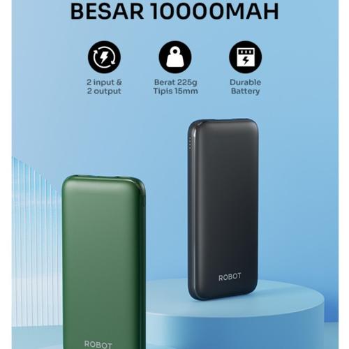 Jual Power bank ROBOT RT12 10000mAh dual input output slim PB powerbank ...
