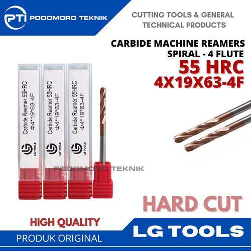 Jual Reamer Mesin Carbide 4 mm / Machine Reamer Spiral 4mm 4x19x63-4F 4 ...