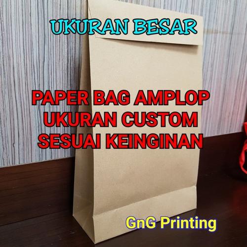 Jual Paper Bag Kraft Amplop Tebal Polos Custom Size Jumbo / Packaging ...
