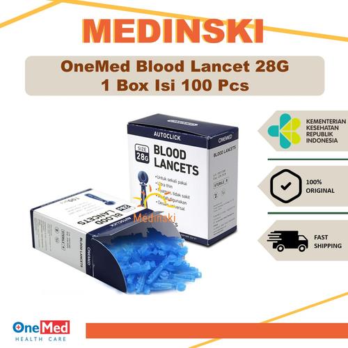 Jual OneMed Jarum Blood Lancet 28G Lancets Box Isi 100 Easy Touch Nesco ...