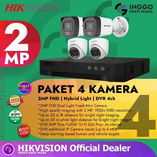 Jual Paket CCTV Hikvision 4 Channel 4CH 4 Titik Murah Bergaransi 4 ...