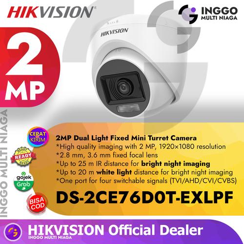 Jual DS-2CE76D0T-EXLPF CCTV HIKVISION TURBO HD 2MP DUAL LIGHT TURRET ...