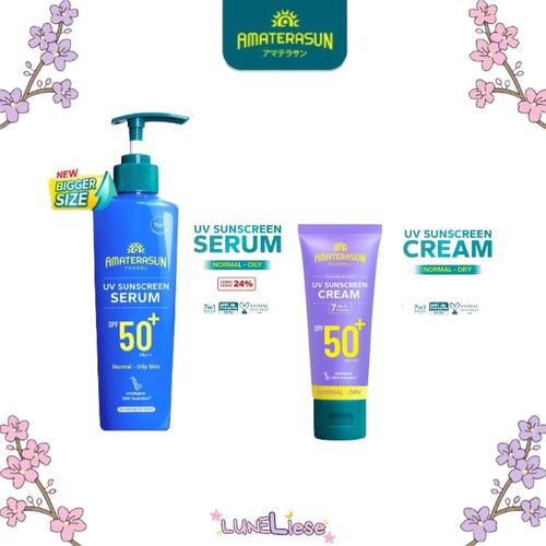 Jual AMATERASUN UV Sunscreen Cream SPF 50+ PA++++ Normal to Dry Skin ...