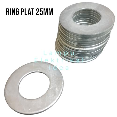 Jual WASHER 25MM RING PLAT BESI GALVANIS PUTIH UNTUK BAUT DIAMETER 25 ...