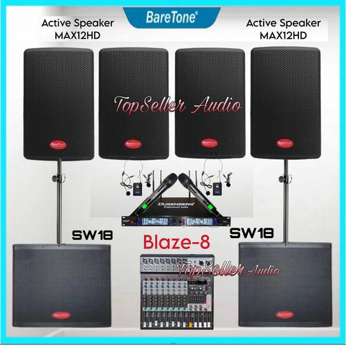 Jual Paket Sound System Outdoor 4 Speaker BareTone Max12Hd Subwoofer 2 ...