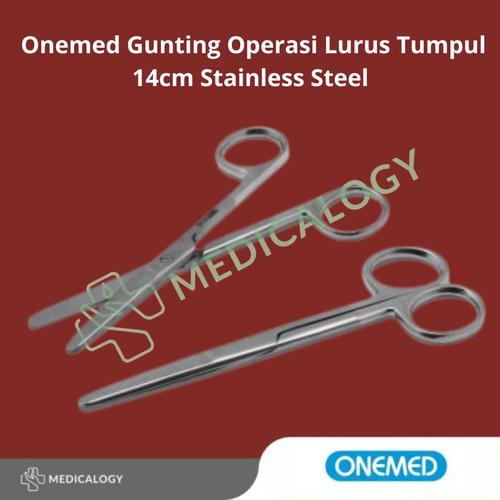 Jual Onemed Gunting Operasi Lurus TA/TU 14cm A Scissor Scissors Besi ...