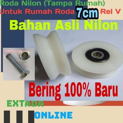Jual New Roda Pagar Besi Nilon TAMPA RUMAH Ukuran 7 Cm/Rel siku v ...