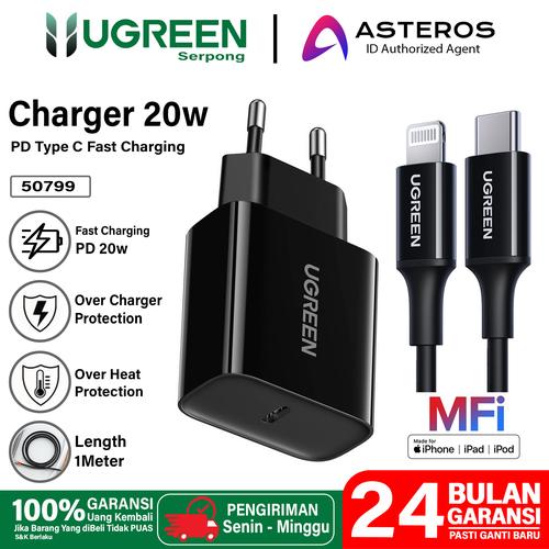 Jual UGREEN Charger iPhone Type C to Lightning Mfi Fast Charging 20w 50799 - 20w Mini White ...