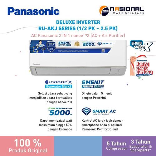 Promo AC Split Panasonic Deluxe Inverter 2 PK Type CS/CU-RU18AKJ ...