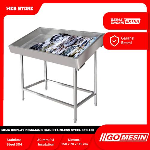 Jual Meja Display Kabinet Pemajang Ikan Stainless Steel Gomesin SFC 150 ...