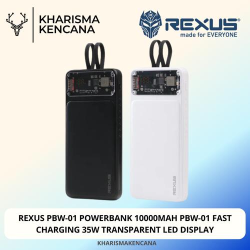 Jual REXUS PBW-01 POWERBANK 10000MAH PBW-01 FAST CHARGING 35W ...