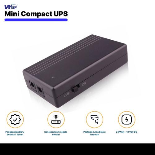 Jual WGP UPS1202A Mini DC UPS Travel Adaptor Untuk Backup CCTV Modem ...