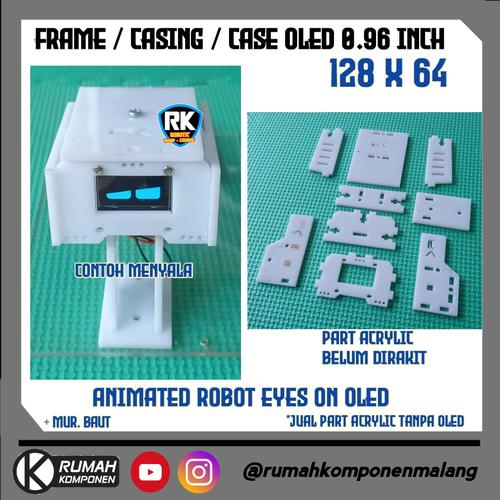 Jual Case OLED 0.96 inch Frame Acrylic casing layar LCD arduino mata ...