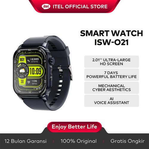 Promo itel ISW-O21 Smart Watch Cyber Smart Watch, 10 Days Extra-Long ...