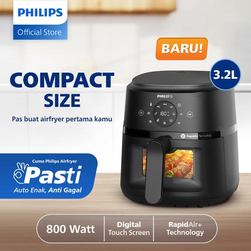 Promo BARU! PHILIPS Airfryer Low Watt 800 W Transparan BEST COMPACT SIZE 3.2 L NA210/00 - air ...