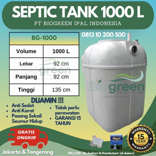 Jual Septic Tank Biogreen 1000 Liter - FRP Fiberglass - PT Biogreen ...