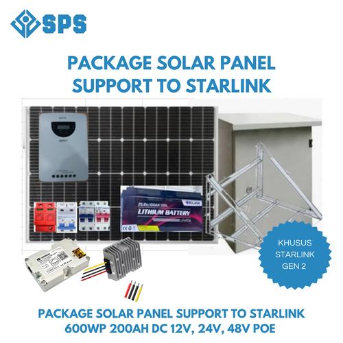 Promo SPS SOLAR PANEL PACKAGE SUPPORT TO STARLINK GEN 2 600WP 200AH ...