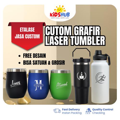 Jual Custom Order Logo Grafir Laser Tumbler Botol Minum Kotak Makan ...