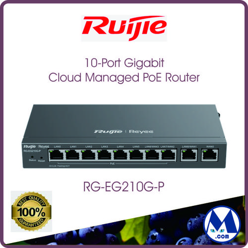 Jual Ruijie RG-EG210G-P 10-Port Gigabit Cloud Managed PoE Router ...