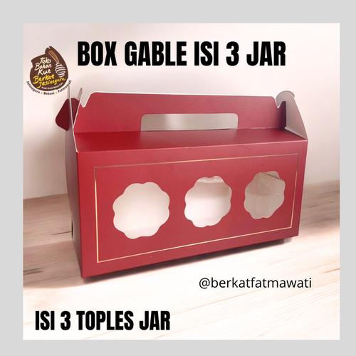 Jual GABLE BOX JAR ISI 2 JENDELA IMLEK / PACKANING HAMPERS / GABLE BOX ...