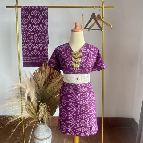 Jual KAIN TENUN ENDEK KHAS BALI MOTIF SONGKET UNGU GRINGSING - Kab ...