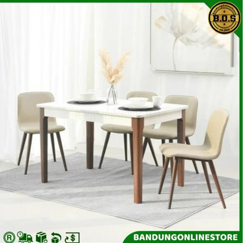 Jual Meja Makan Extendable Modern Putih Informa Meja Cafe Restoran ...