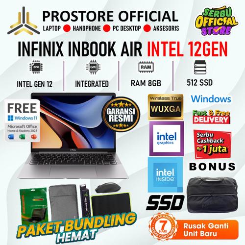 Promo INFINIX INBOOX AIR I5 1235U I3 1215U 16GB 8GB 512GB W11 14.0WUXGA ...