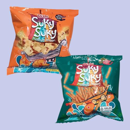 Jual OISHI Suky Suky Sweet & Spicy Shrimp/ Seaweed Snack 10gr [isi 10 ...