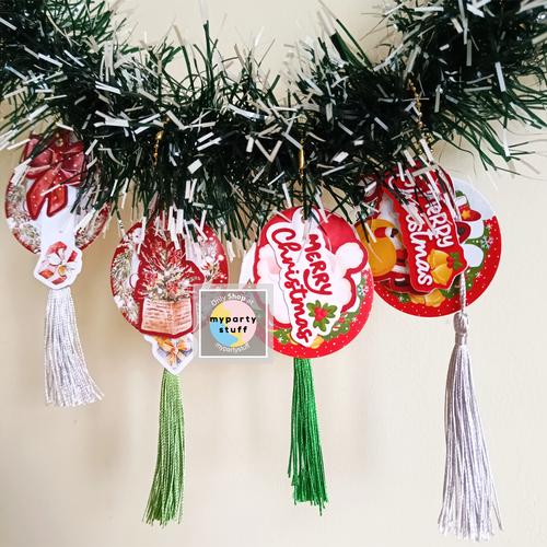 Jual Set Hang Tag Hangtag Christmas / Set Gantungan Kartu Ucapan Natal ...
