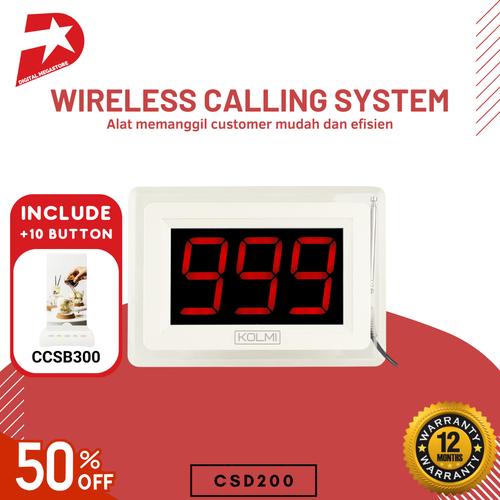 Promo RETEKESS Display Wireless Calling System Pager Button Portable ...