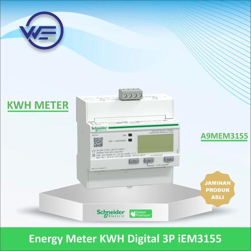 Jual KWH METER IEM3155 DIGITAL 3 Phase Schneider-A9MEM3155 include Tera ...