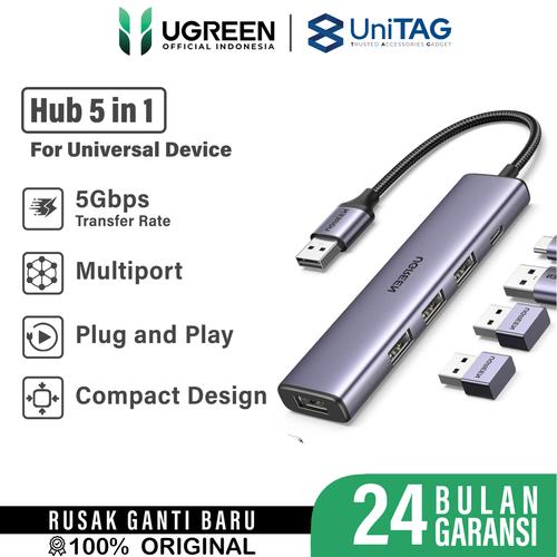 Jual UGREEN Kabel Adaptor HUB USB C 5 in 1 Multi Port HUB Adapter Cable ...