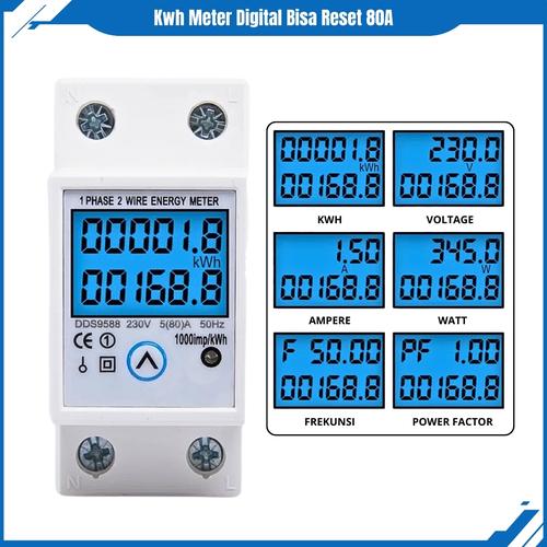 Jual KWH Meter Digital 1 Phase Alat Pengukur Listrik Voltmeter Watt ...