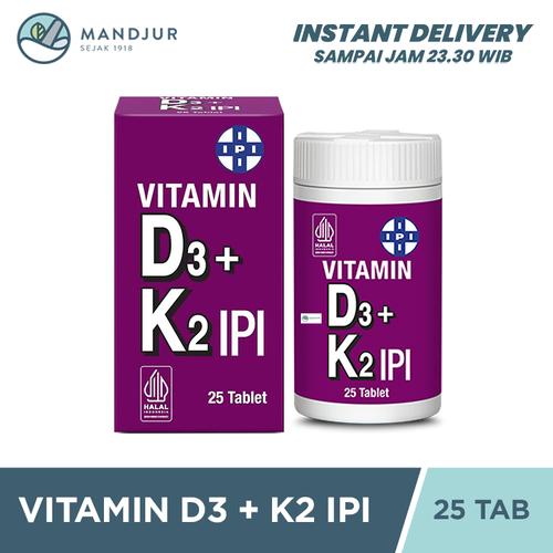 Jual IPI Vitamin D3 + K2 25 Tablet - Suplemen Vitamin D3 dan K2 ...