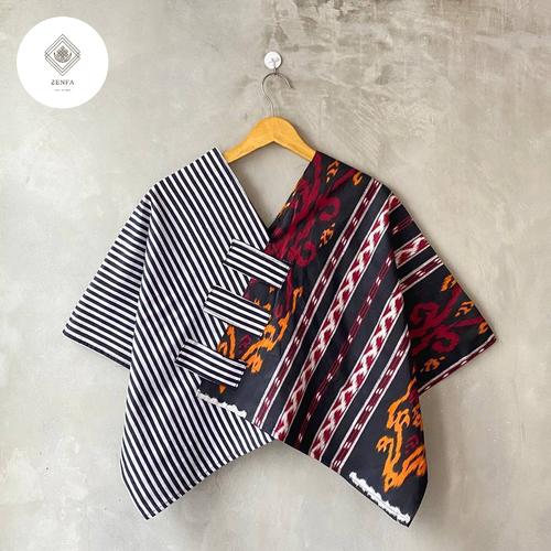 Jual CROP TOP ETNIK BATIK ATASAN WANITA MODEL OVERSIZE TENUN - CT 3 ...