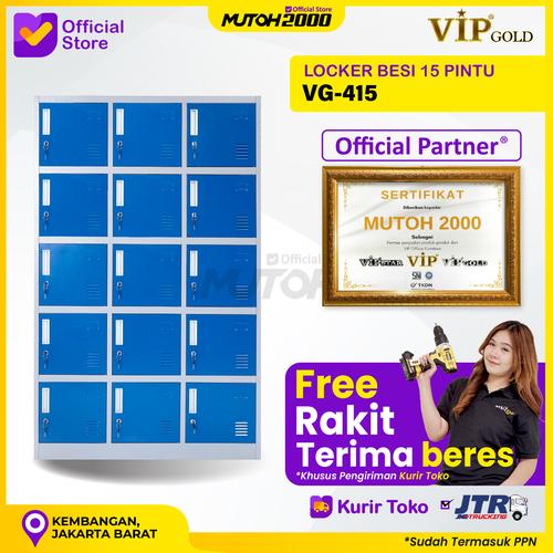 Promo VIP GOLD locker besi kantor lemari loker BESAR JUMBO 15 pintu VIP ...