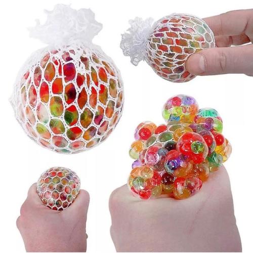 Jual Mainan Anak Squishy Rainbow Mess Ball Sensory Play Toy Anggur ...