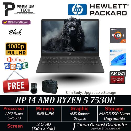 Jual Laptop Hp 14 AMD Ryzen 5 7530U RAM 8GB 2TB SSD Win11 Home Original ...