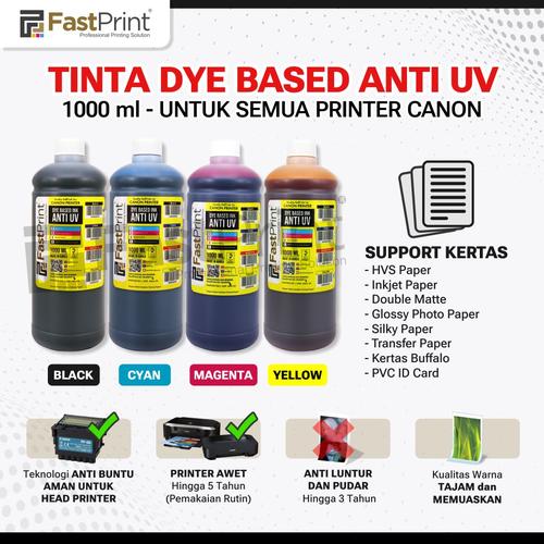 Jual Tinta Dye Based Anti UV Canon 1 Set - Jakarta Pusat - Fast Print ...