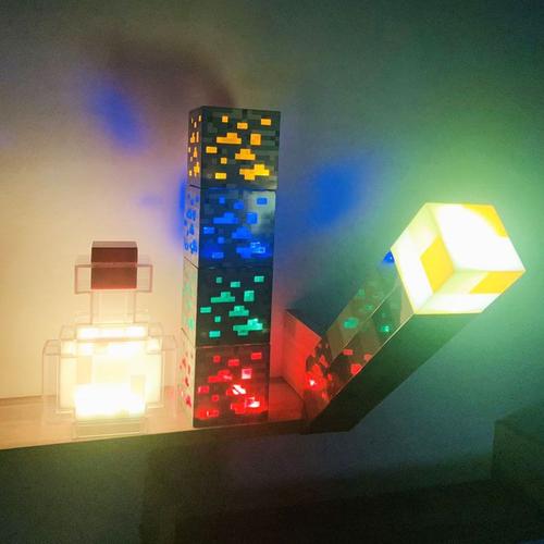 Jual Lampu minecraft torch, bee, creeper, axolotl, potion, ore - normal ...