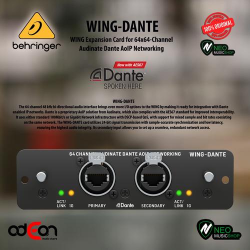 Jual Behringer WING DANTE Expansion Card for 64x64-Channel Audinate ...