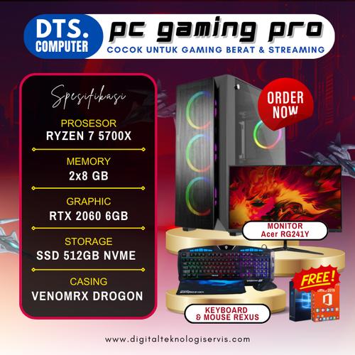 Jual Pc Gaming Fullset | Ryzen 7 5700X | RTX 2060 6GB | 512GB NVME ...