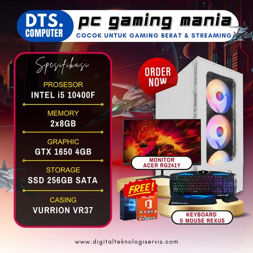 Jual PC Gaming Fullset | Intel i5 10400F | GTX 1650 4GB | 256GB NVME ...