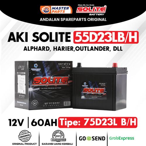 Jual Aki Solite 55D23LB/H 12V 60Ah untuk Alphard, Harier,Outlander, DLL ...