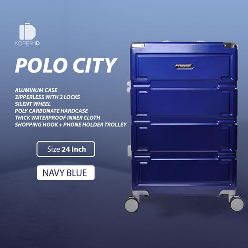 Promo Koper Hardcase Aluminum Polo City No Zipper Size Bagasi 24 Inch ...